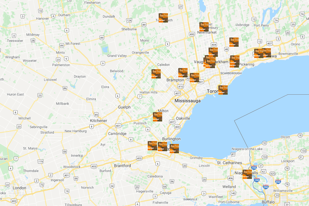 Destination Map – Day Trip Hour